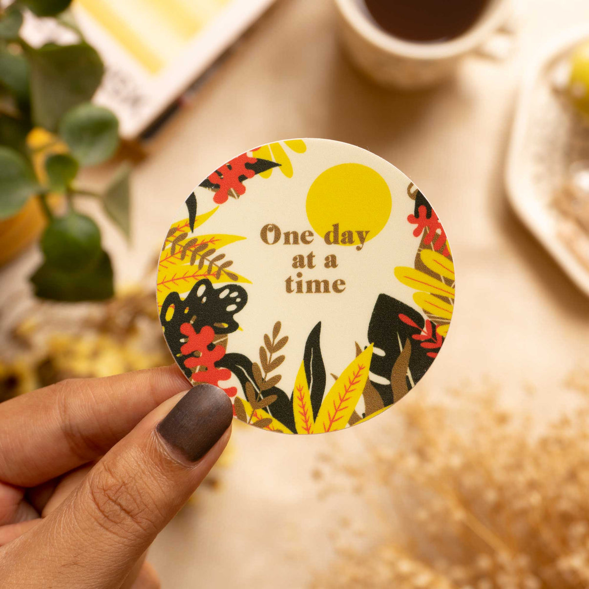 One Day At A Time Sticker – Riya Designs